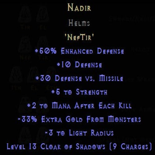 Buy D2R Nadir Rune Pack | Diablo 2 Resurrected (D2R) Item Shop - D2RGEAR