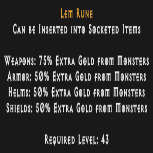 Buy D2R Lem Rune | Diablo 2 Resurrected (D2R) Item Shop - D2RGEAR
